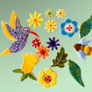 Mosaic Tile, Handmade Tile, Hummingbird Tile, Mosaic Tile Pieces ...