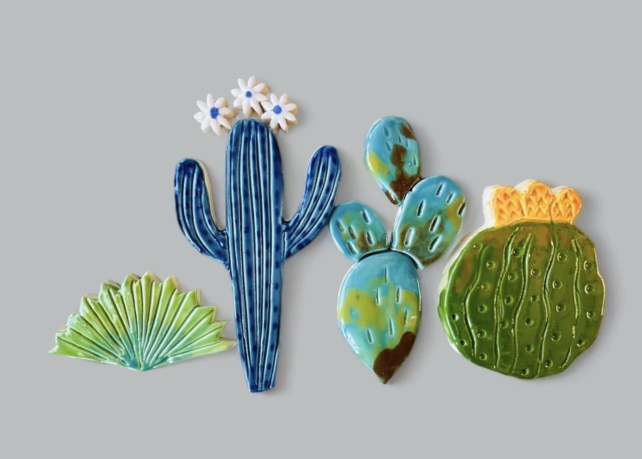 Handmade Cactus Ceramic Tile, DIY Mosaic Art, Southwest Decor - Etsy