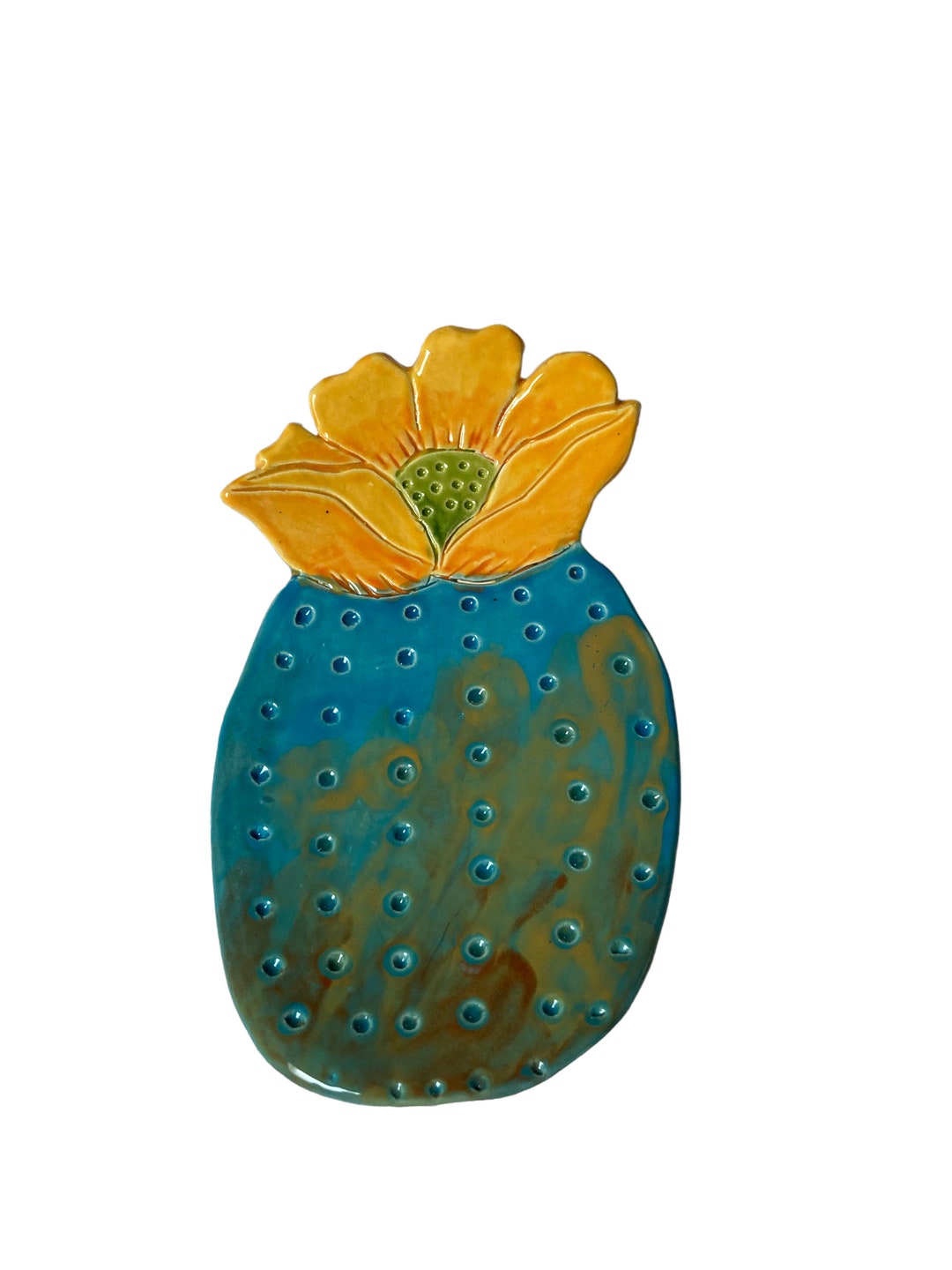 Ceramic Spoon Rest, Cactus Spoon Rest, Spoon Holder, Pottery Plate ...