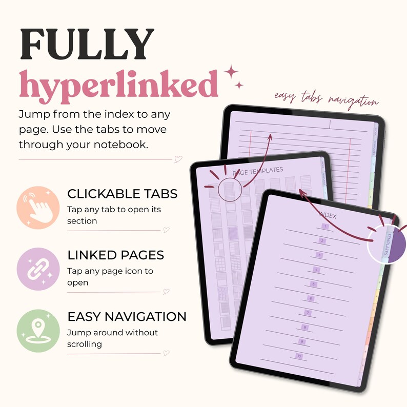Pastel Cute Digital Notebook PDF – Customizable, Unlimited Colors - Etsy UK