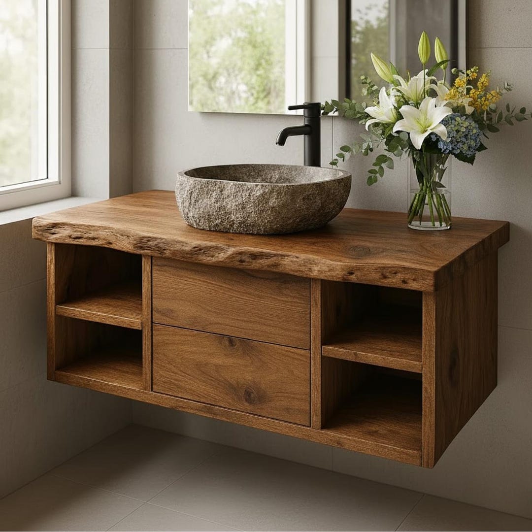 Solid Wood Floating Vanity