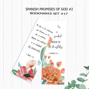 Spanish Set X8 Promises of God Bookmarks, Spanish Christian Gifts for ...