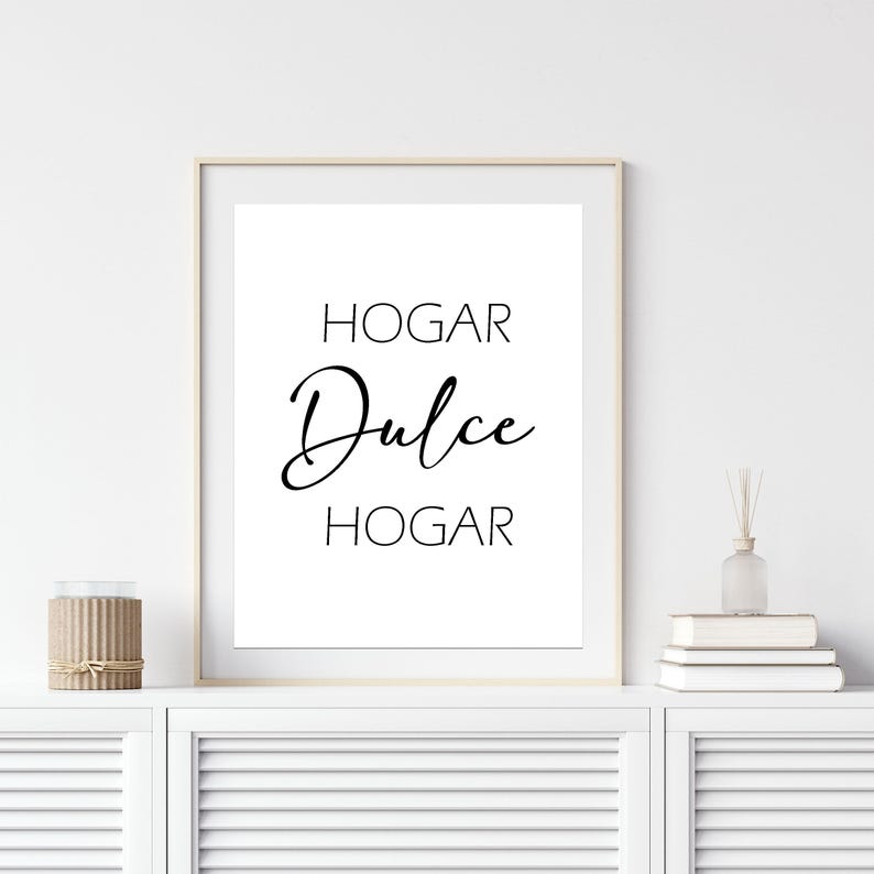 Hogar Dulce Hogar Printable, Printable Wall Art, Spanish Sign, Spanish ...