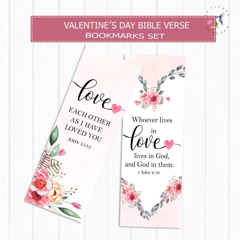 Love Bible Verse Set X8 Bookmarks Sets, Bible Bookmarks, Bible Verse ...
