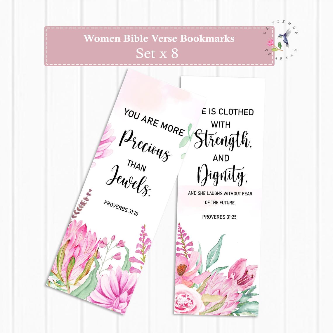 Mother's Day Set X8 Bible Verses Bookmarks, Printable Bible Verse ...