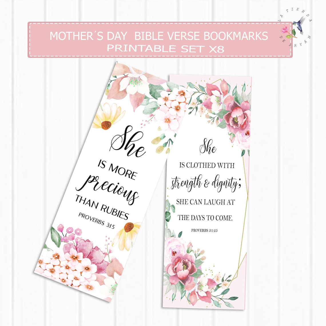 Printable Bible Verse Bookmarks, Mother's Day Bible Verses Bookmarks ...