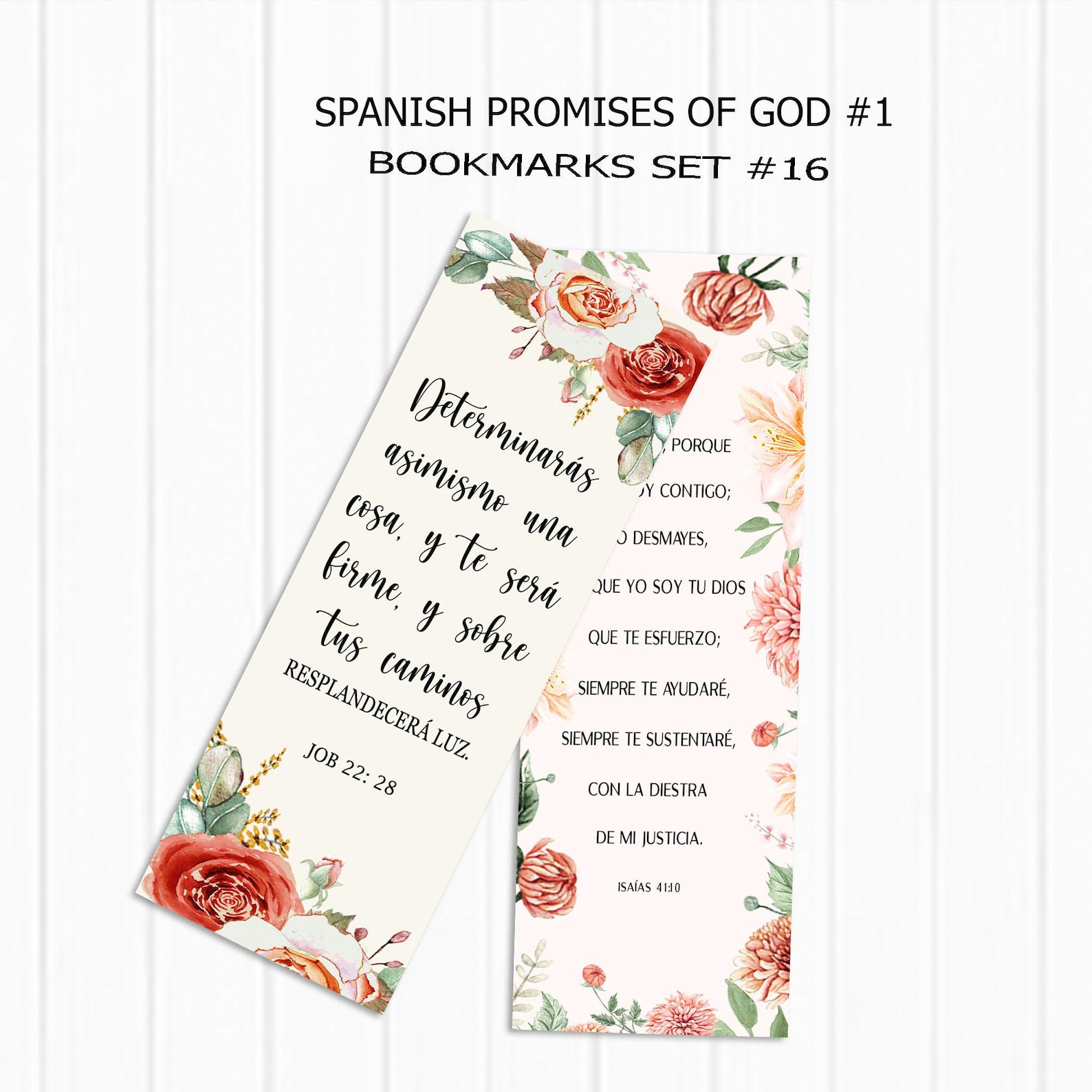 Spanish Set X8 Promises of God Bookmarks, Spanish Christian Gifts for ...