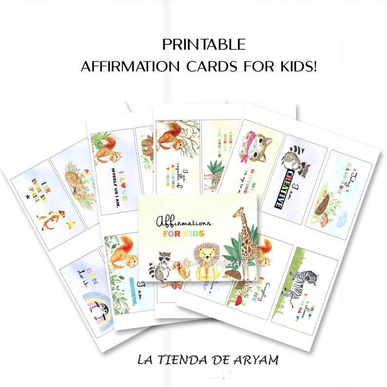 Affirmations for Kids, Positivity Cards, Motivational Cards, Daily ...