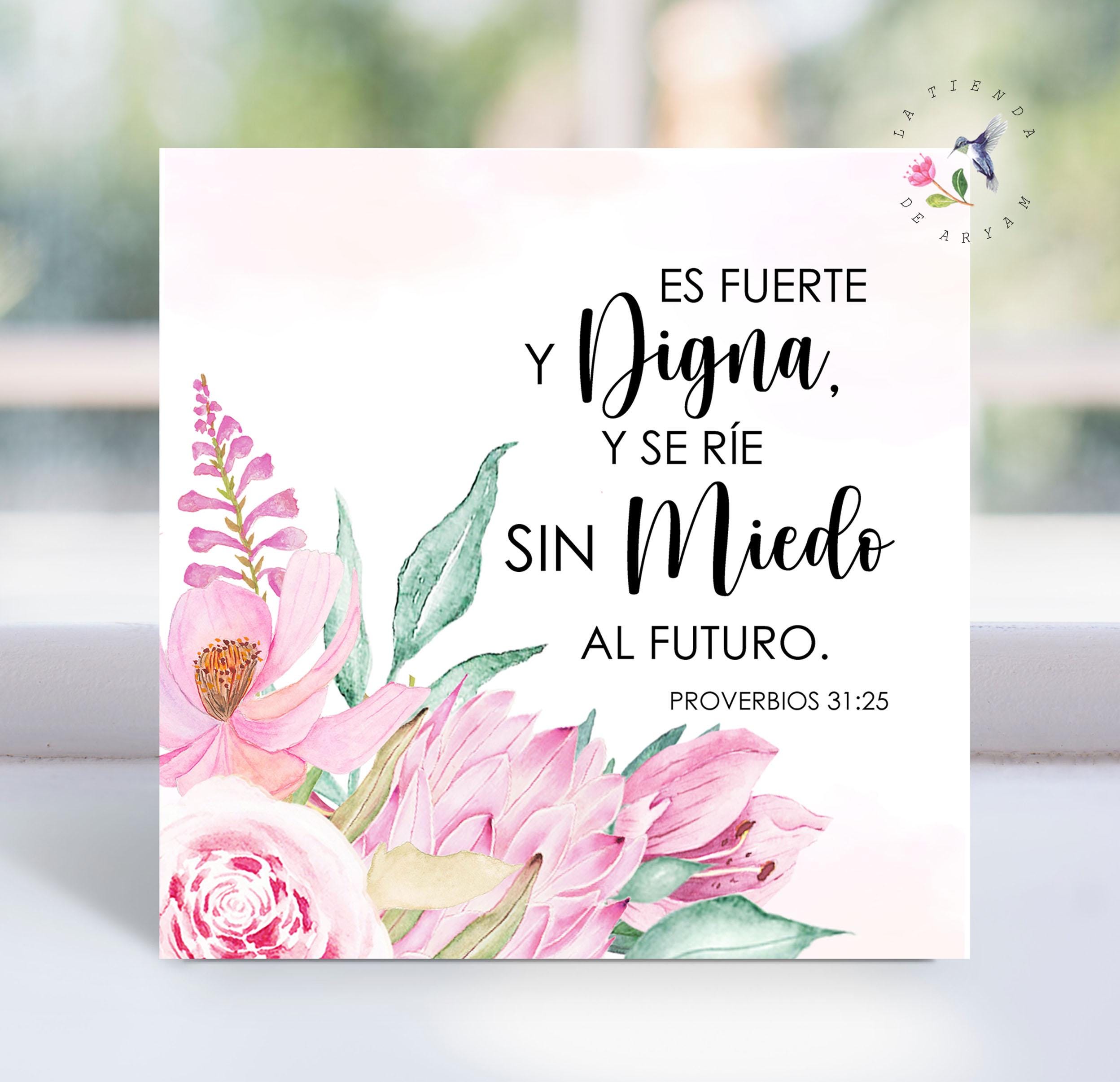 Printable Spanish Scripture Cards for Women – Set of 6 Bible Verse Tags ...
