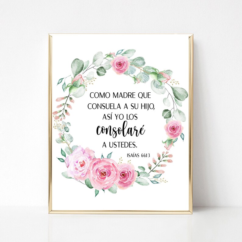 Printable Spanish Women Bible Verse Set, Set X8 Spanish Mother's Day ...