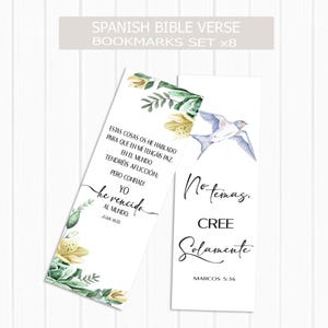 Spanish Bible Set X8, Printable Bookmarks, 7 X 2.5 Inches, Instant ...