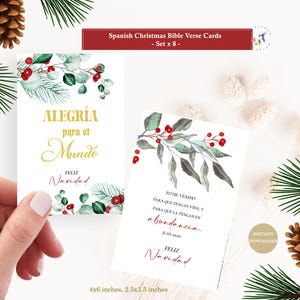 Spanish Christmas Bible Verse Cards: Printable Christian Holiday ...