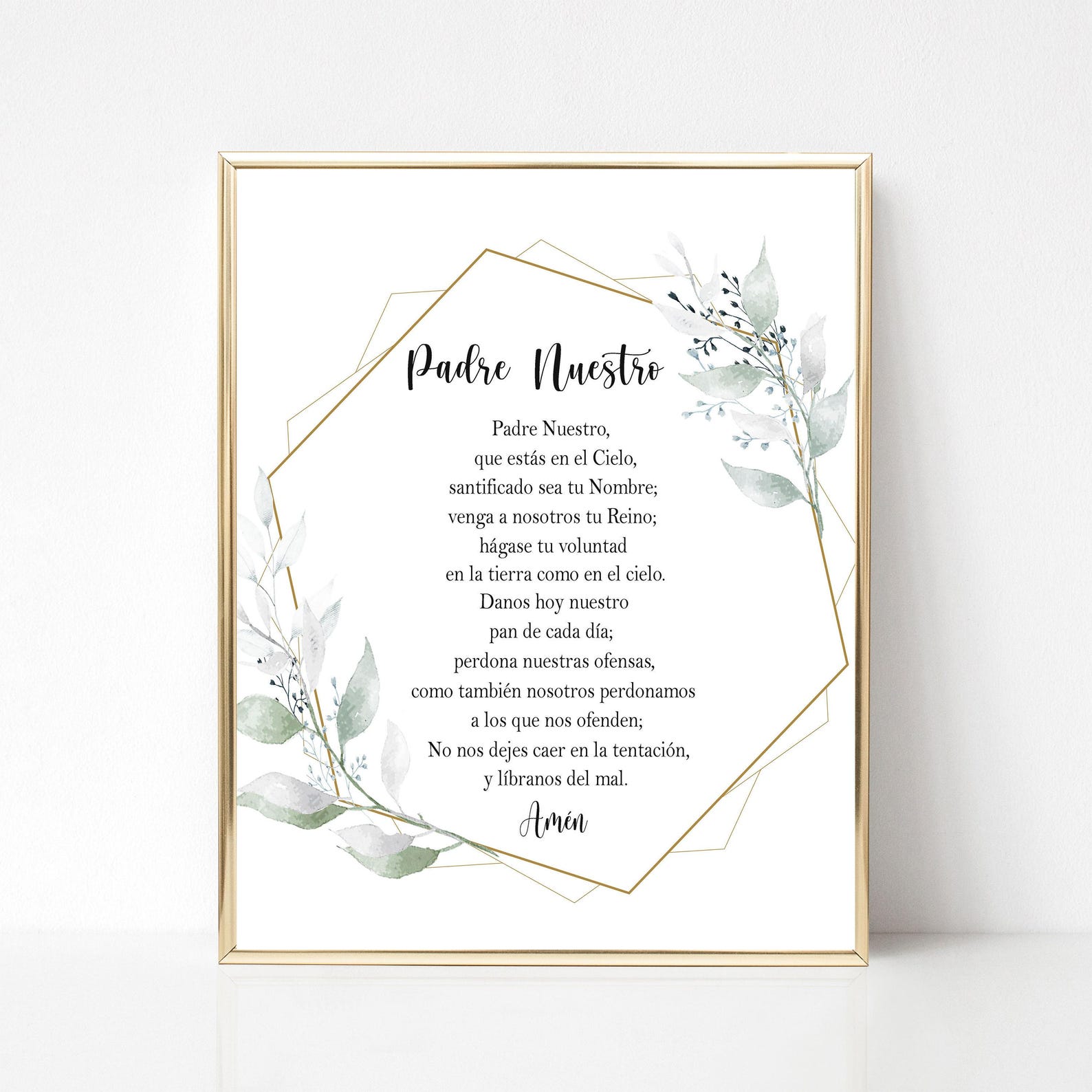 Padre Nuestro, Spanish the Lord's Prayer , Oración Del Padre Nuestro ...