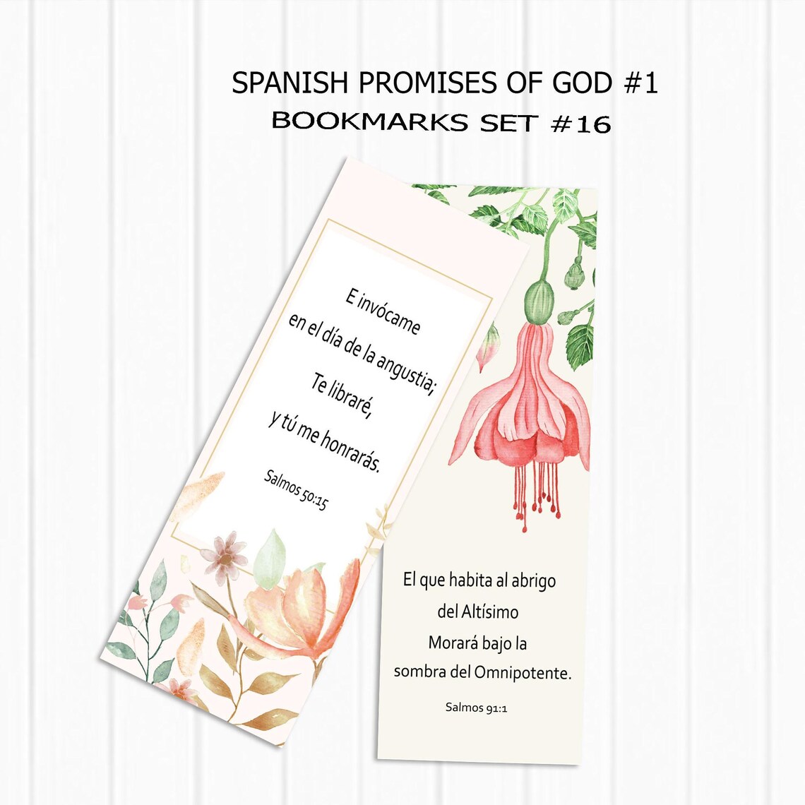 Spanish Set X8 Promises of God Bookmarks, Spanish Christian Gifts for ...