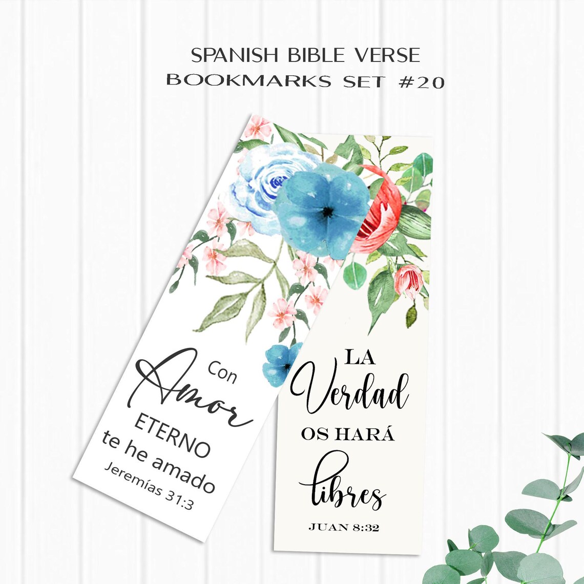 Spanish Bible Bookmarks, Printable Bookmarks Set of 8, 7 X 2.5 Inches ...