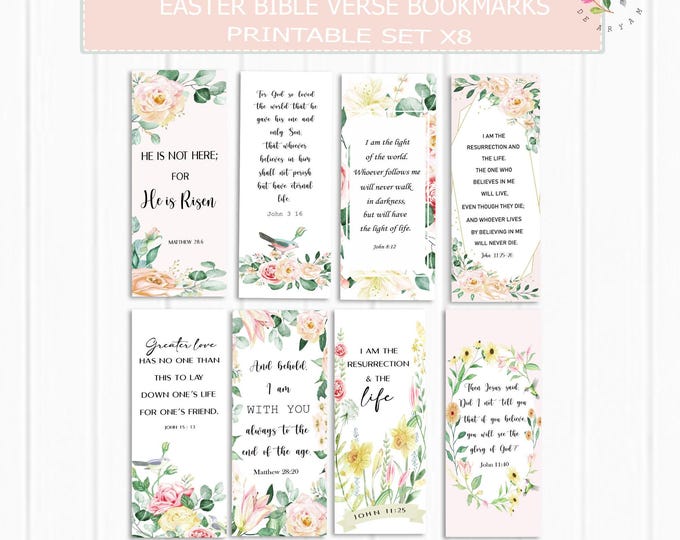 Printable Easter Bookmark | Happy EASTER Scripture, Bible Verse ...