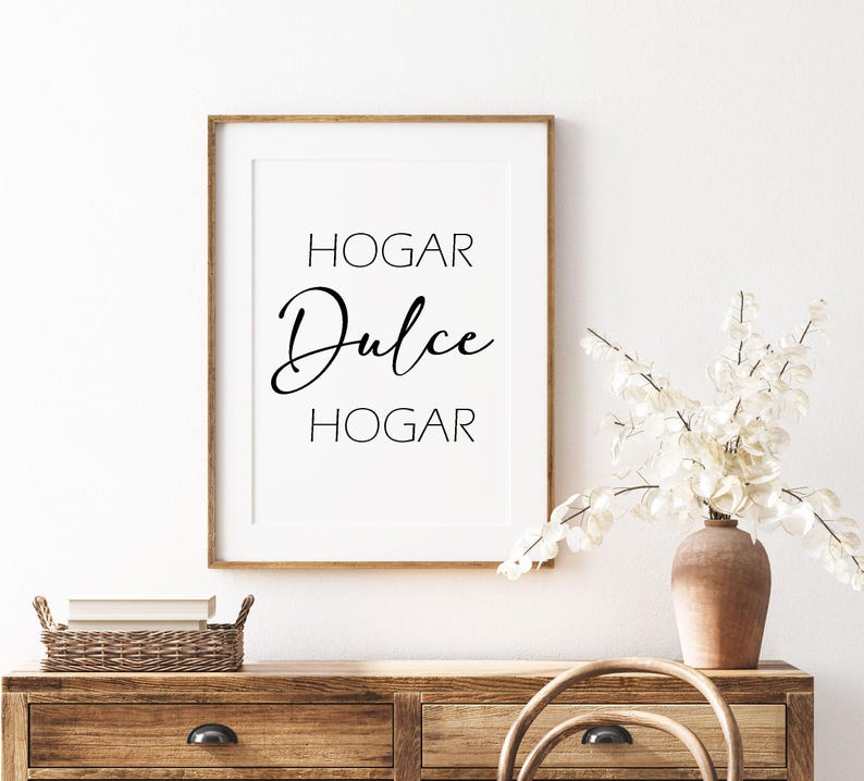 Hogar Dulce Hogar Printable, Printable Wall Art, Spanish Sign, Spanish ...