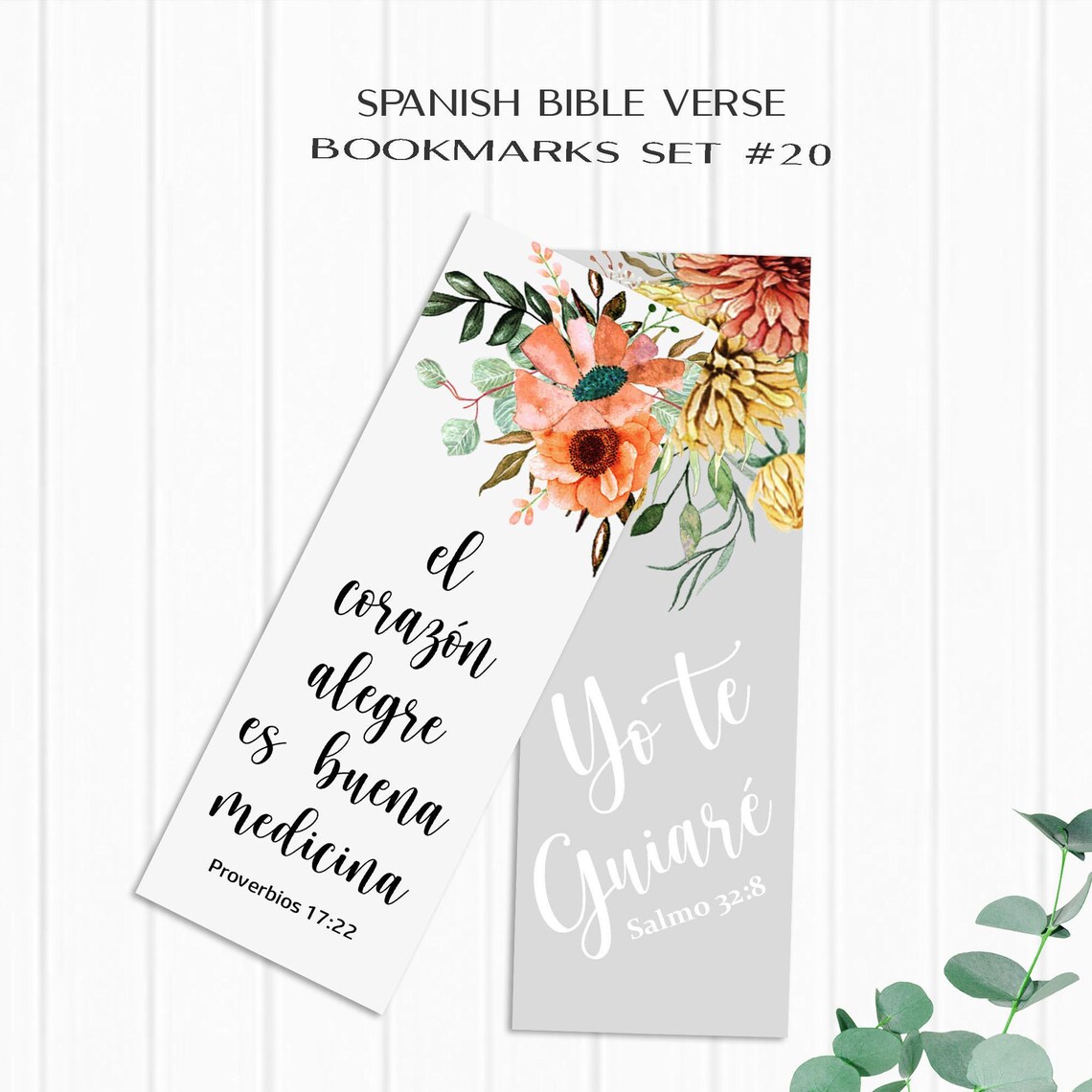 Spanish Bible Bookmarks, Printable Bookmarks Set of 8, 7 X 2.5 Inches ...