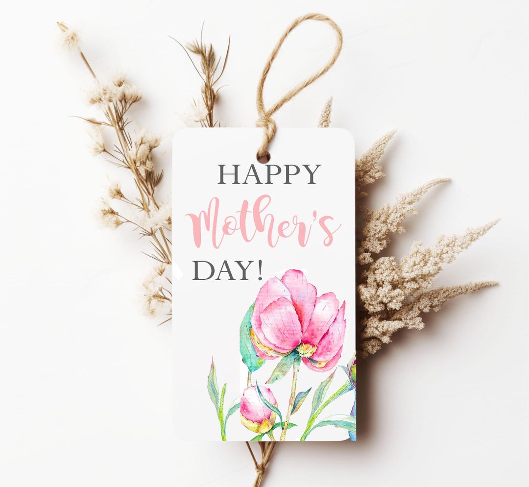 Floral Mother’s Day Gift Tags, Printable Tags for Mom (digital Download ...