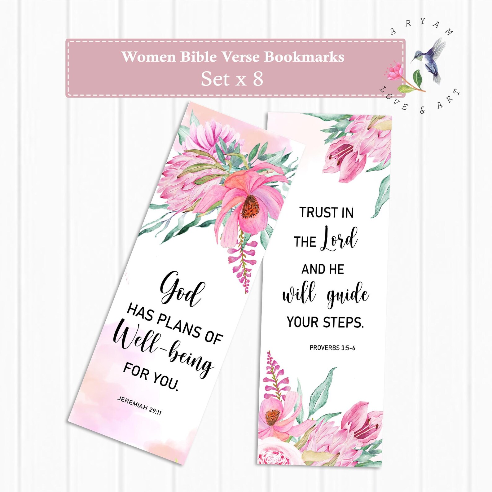 Mother's Day Set X8 Bible Verses Bookmarks, Printable Bible Verse ...