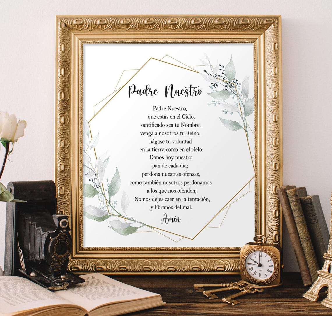Padre Nuestro, Spanish the Lord's Prayer , Oración Del Padre Nuestro ...
