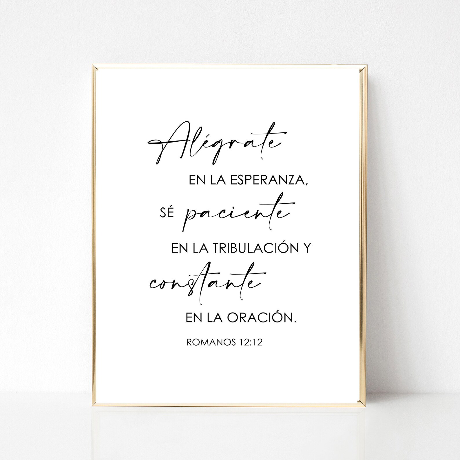 Spanish Bible Verse, Romanos 12:12, Alégrate En La Esperanza, Verso De ...