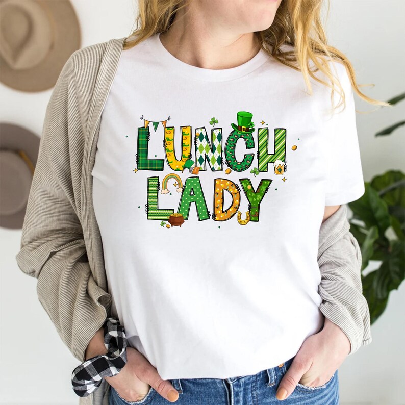 21 Png Lunch Lady St Patricks Day, Shamrock Lunch Lady Png, Luckiest ...