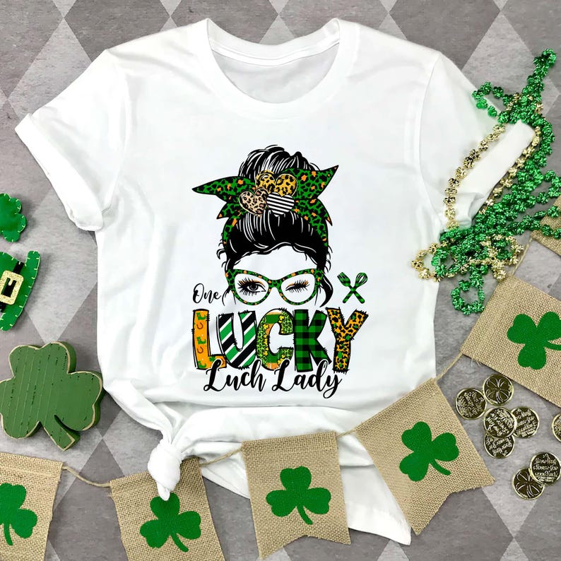 21 Png Lunch Lady St Patricks Day, Shamrock Lunch Lady Png, Luckiest ...
