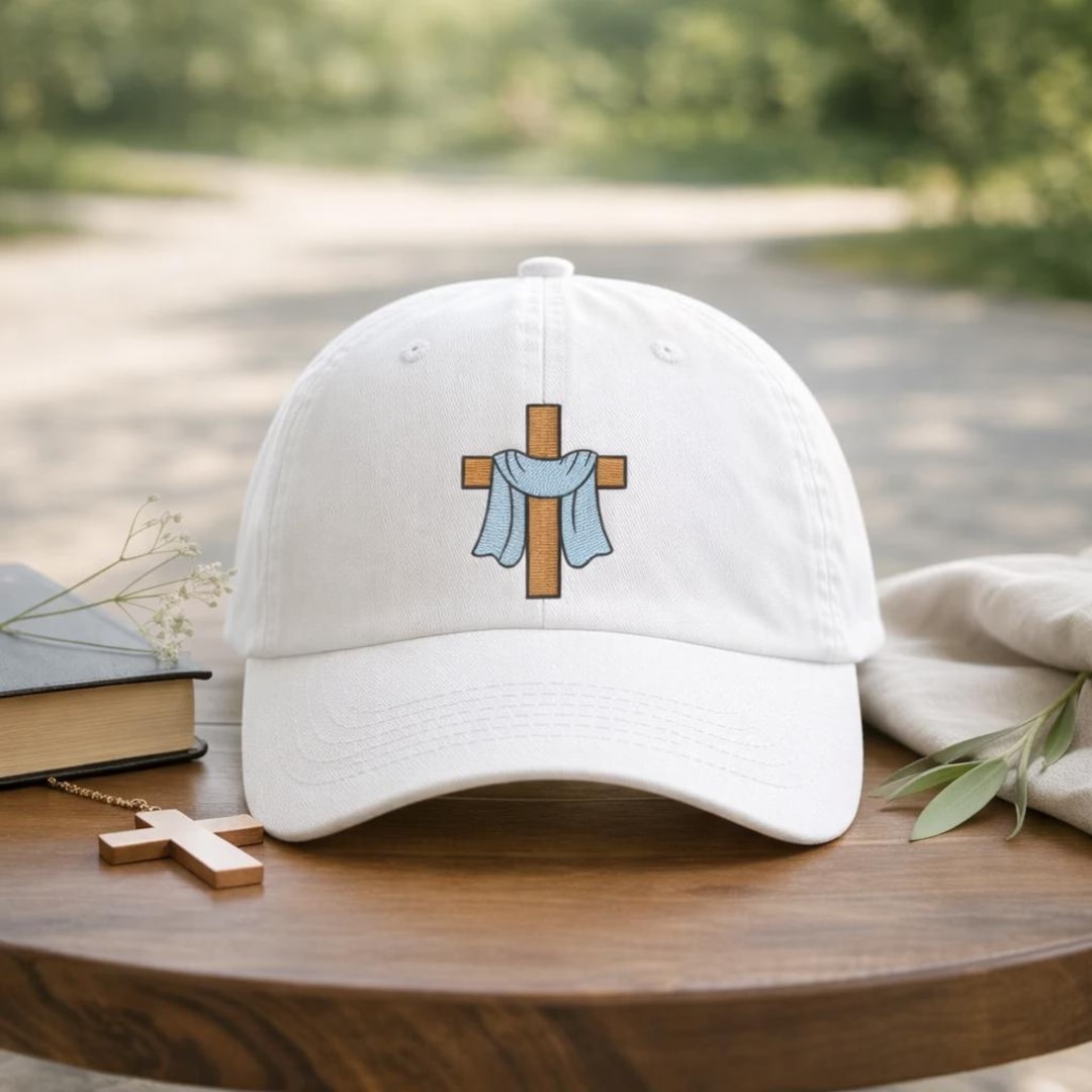 Christian Cross Embroidered Baseball Cap, Faith Hat - Etsy
