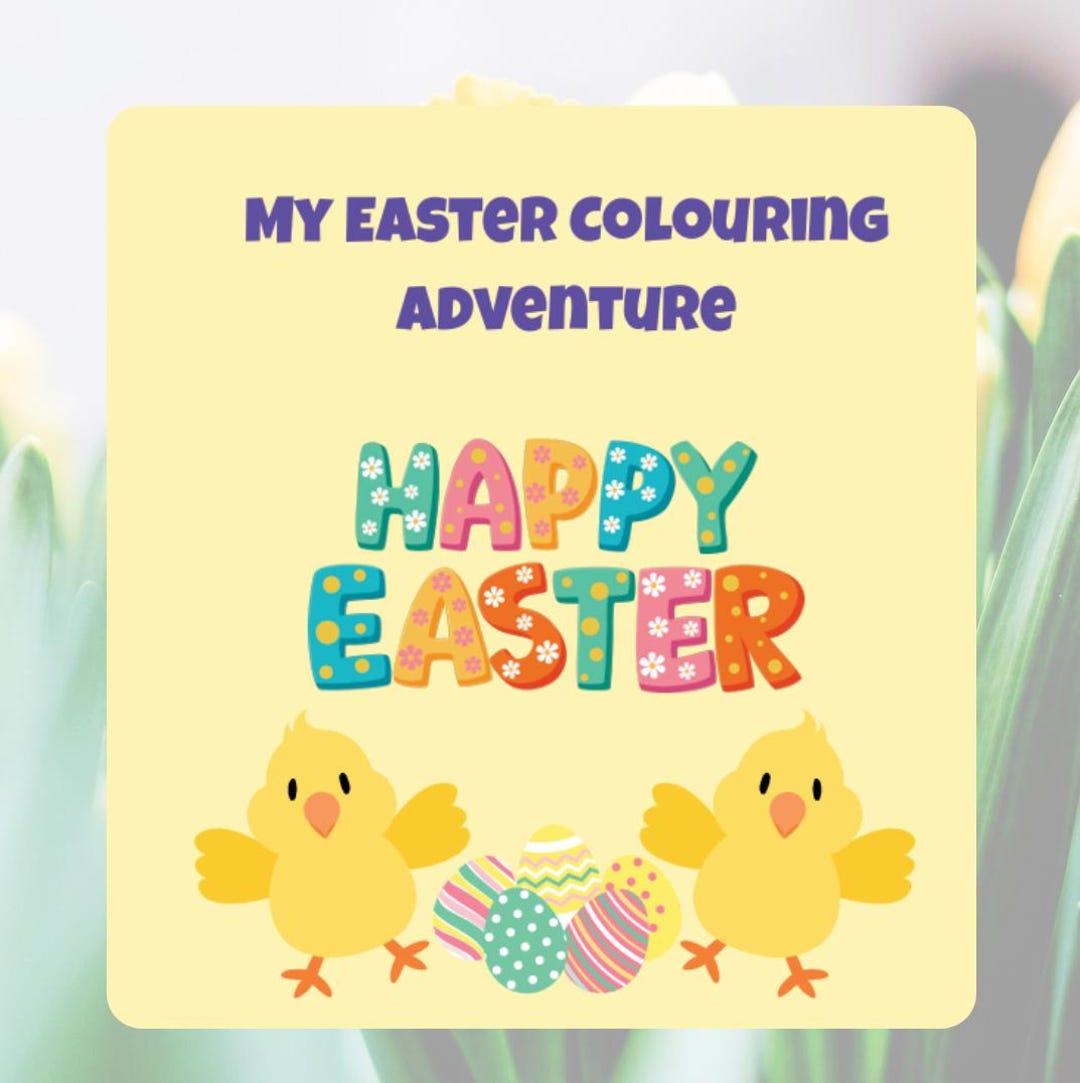 Easter Colouring Pages for Kids Printable | 8.5x8.5in Digital Download ...