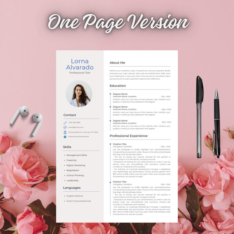 Cover Letter Business Card Resume - Etsy