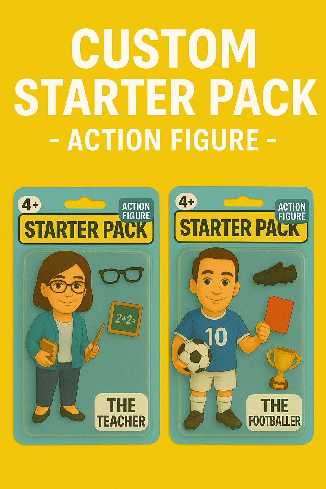 Custom Starter Pack Action Figure – Personalized Mini Figure Gift Box ...