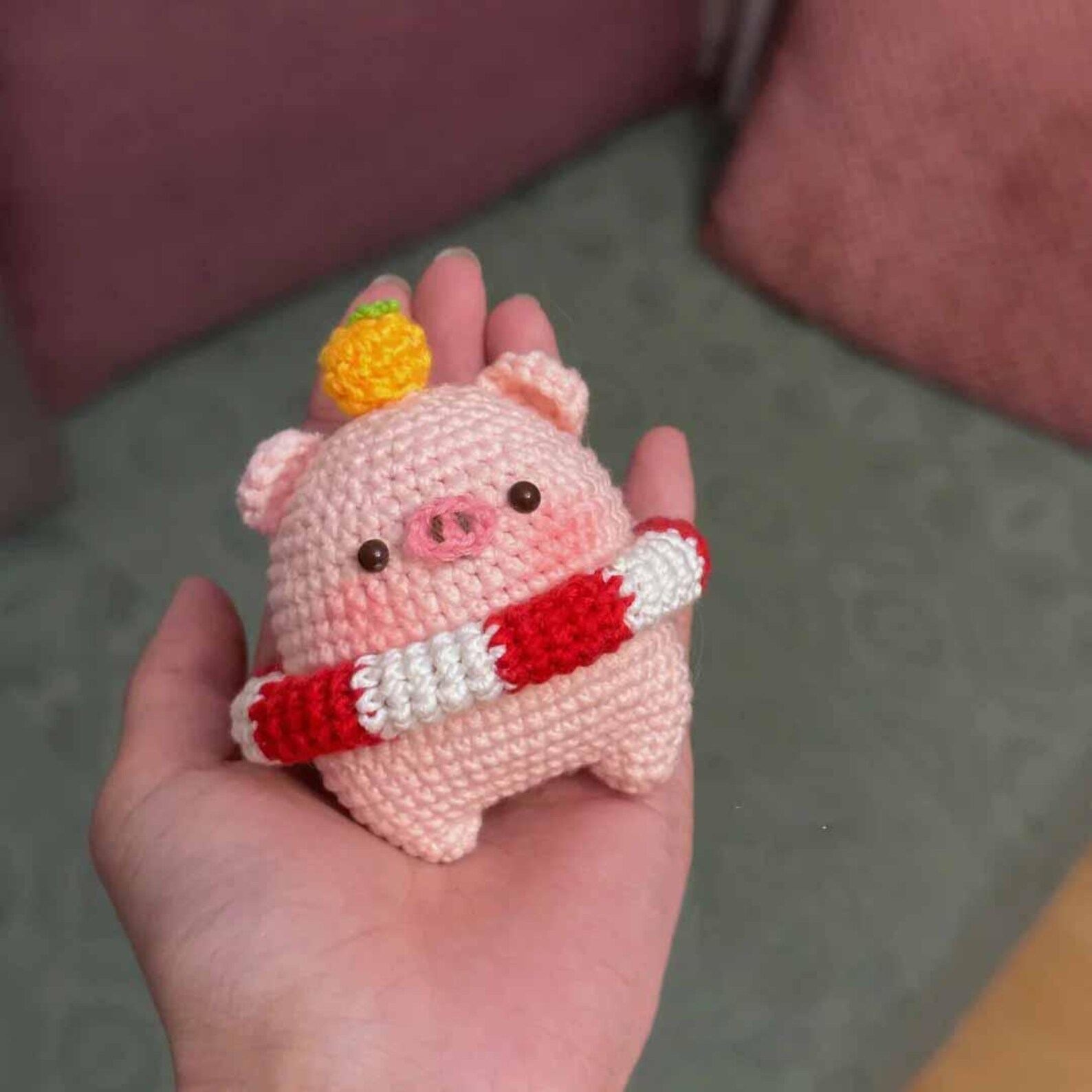 Floatie Piggy Crochet Pattern Swimming Pig With Orange Amigurumi Cute ...