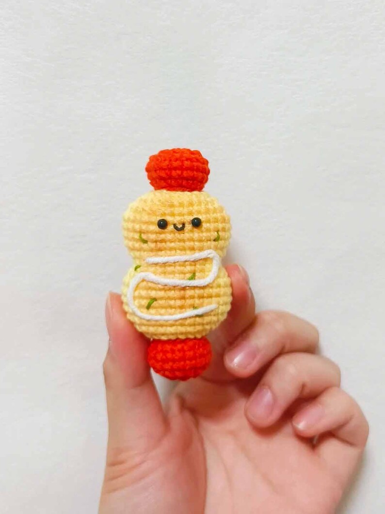 Cheesy Hot Dog Crochet Pattern Easy Mini Cute Bread Toast Doll ...