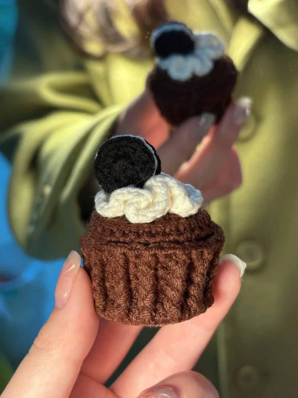 Cookie Cupcake Crochet Pattern Cute Chocolate Small Cake Dessert ...
