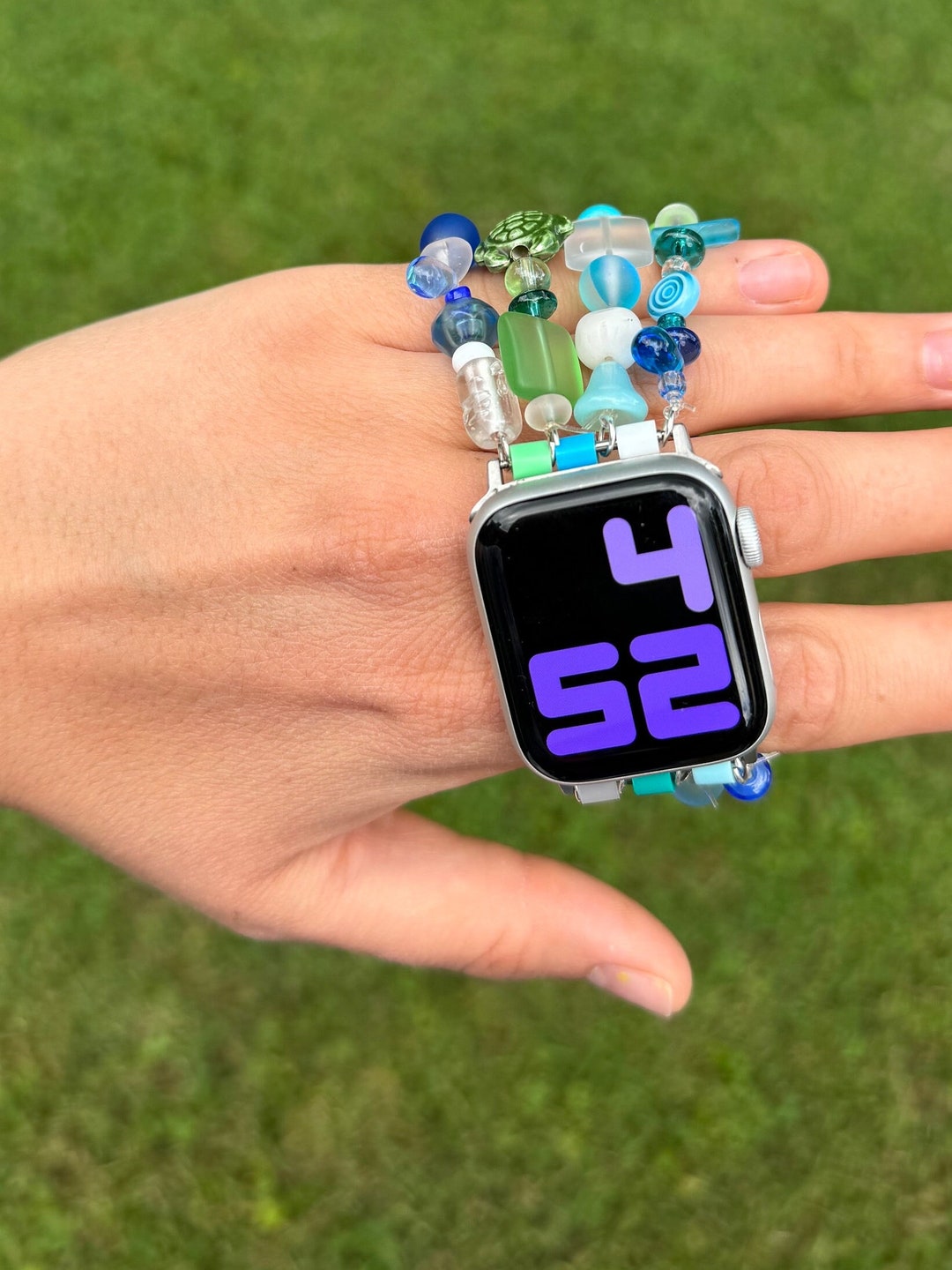 Beachy Beaded Apple Watch Band With Turtles (multicolor) - Etsy
