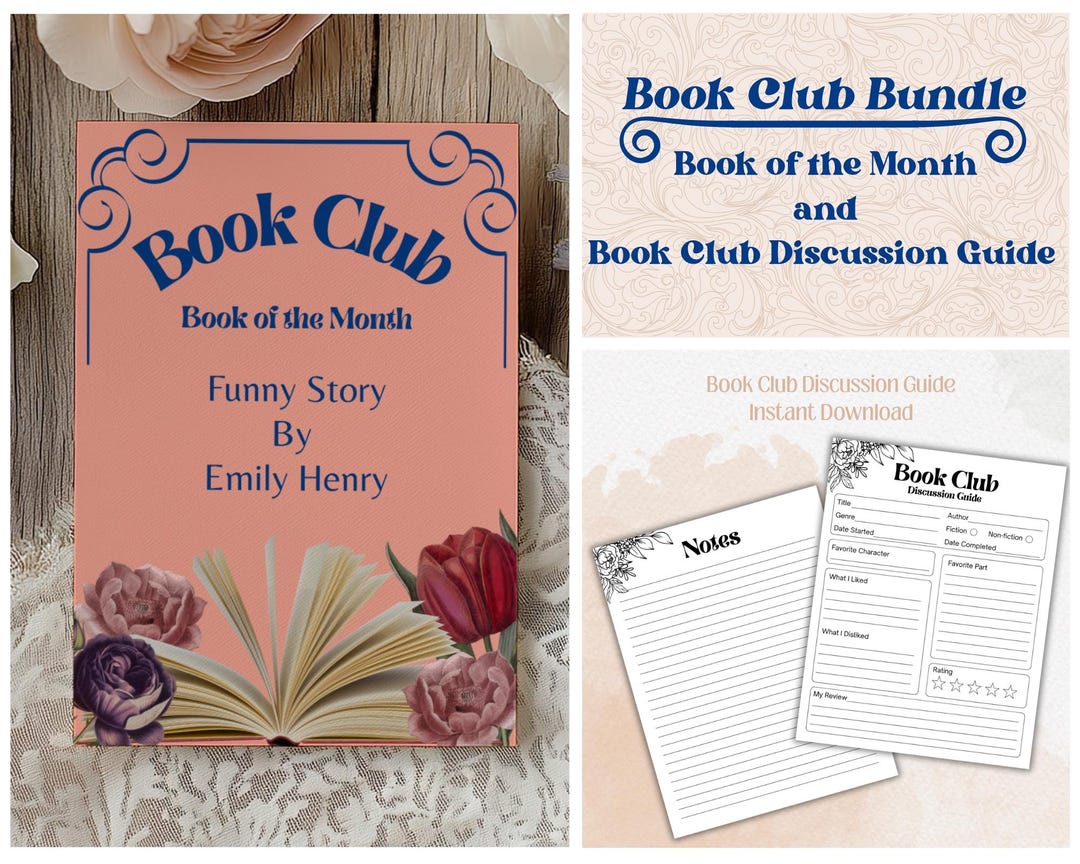 Book of the Month Editable Template, Book Club Guide, Book Club ...