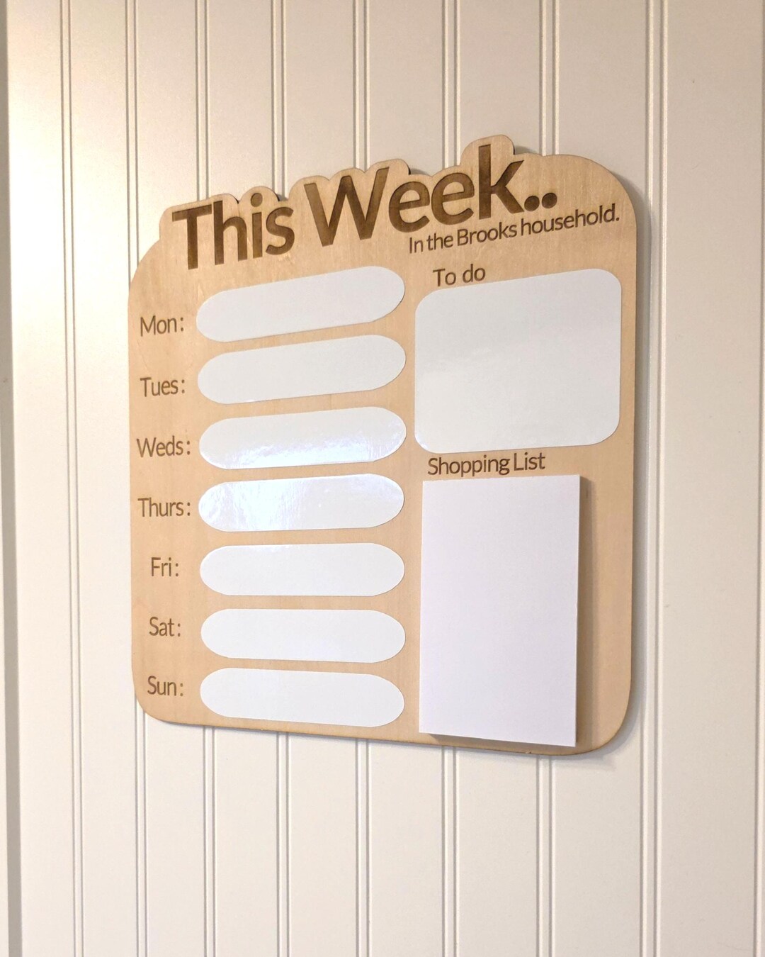 Personalised This Week to Do Board / Weekly Planner / Shopping List ...