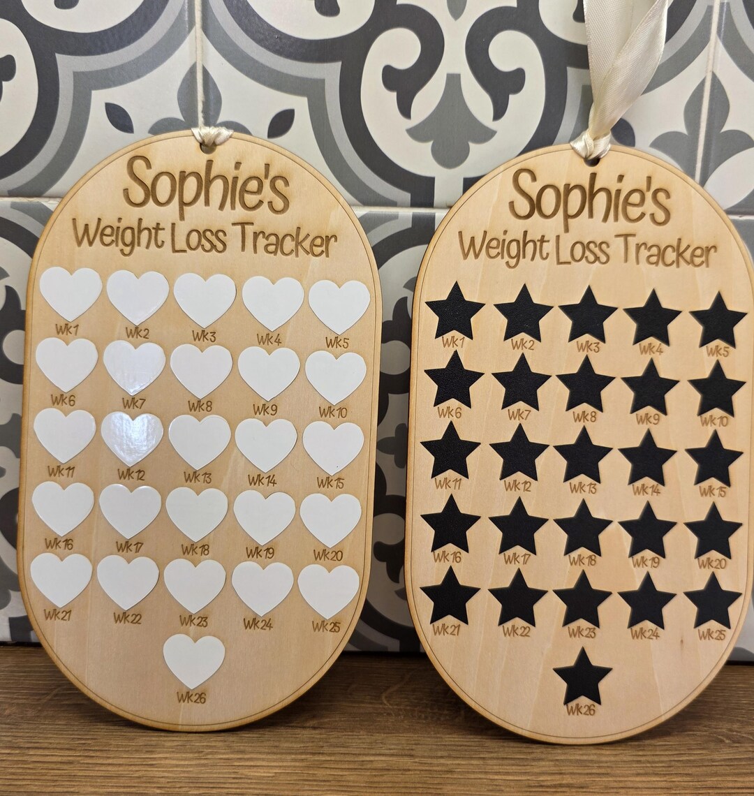 Personalised Weight Loss Plaque - Weekly Tracker - Diet Tracker ...