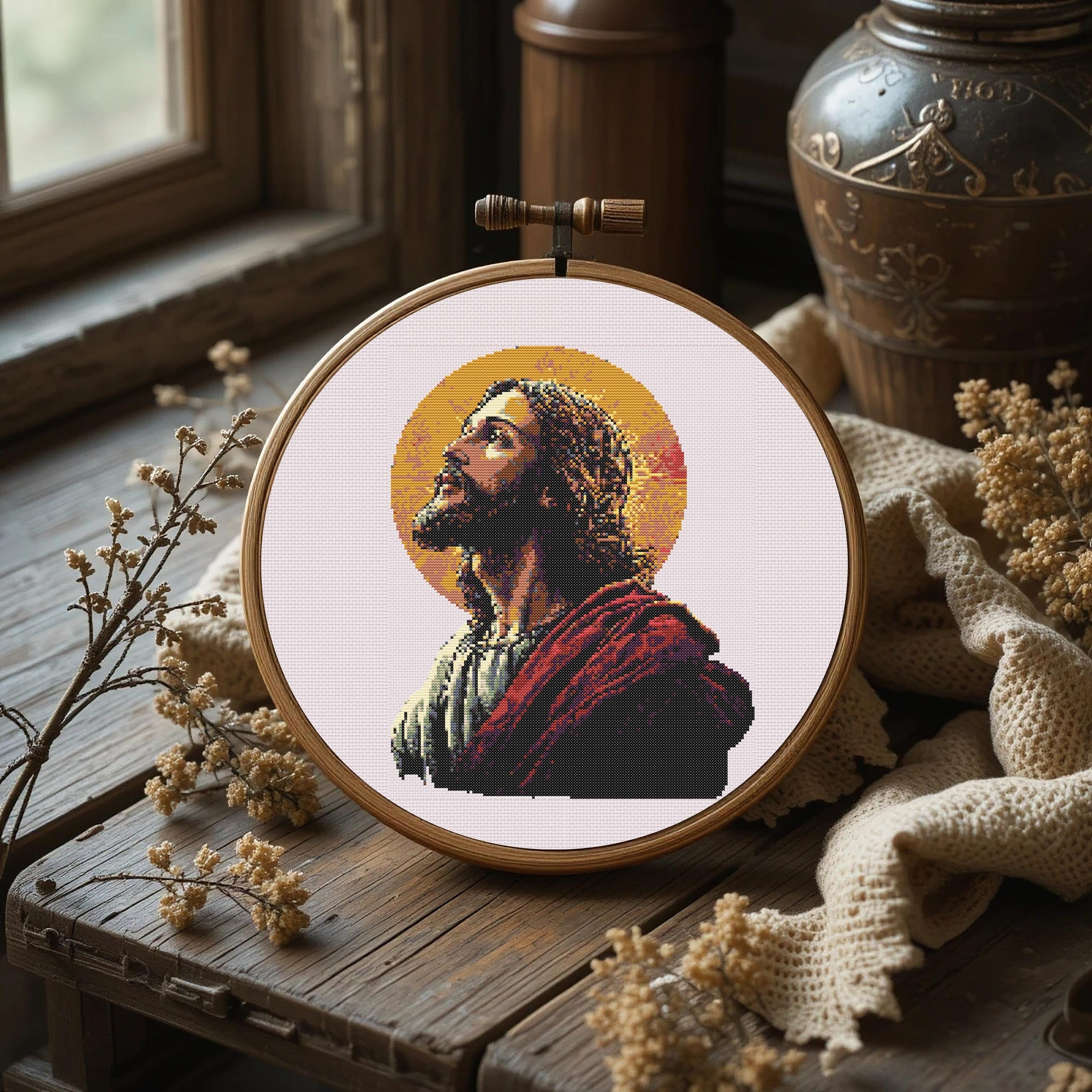 Jesus Cross Stitch Pattern – Religious Christian Embroidery (PDF ...