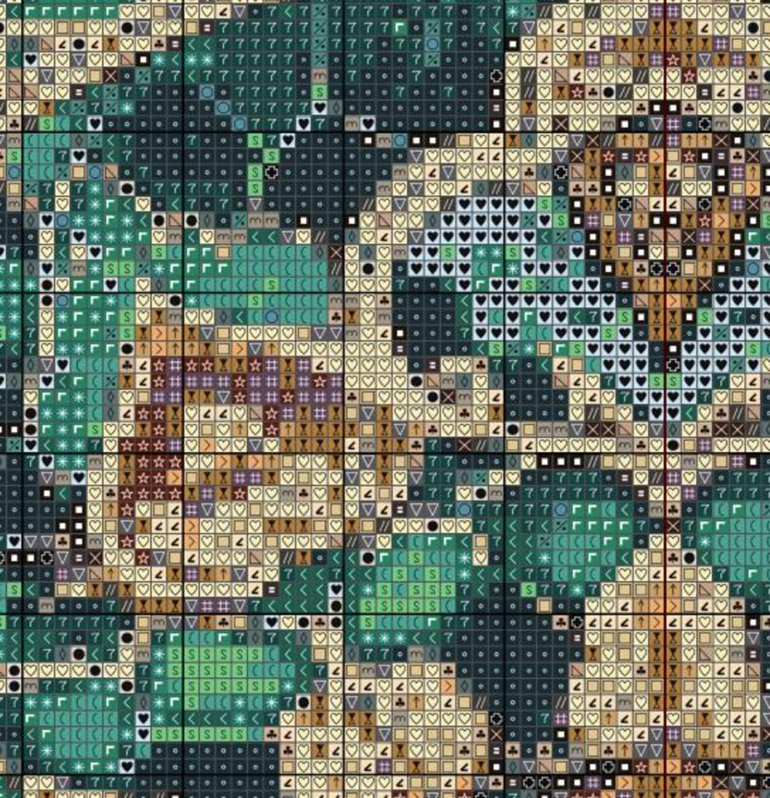 Turkish Carpet Cross Stitch Pattern: Floral Mandala (PDF Pattern) - Etsy