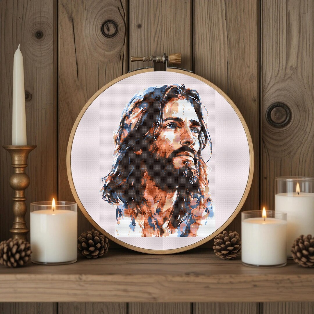 Jesus Christ Cross Stitch Pattern: the Good Shepherd (PDF Pattern) - Etsy