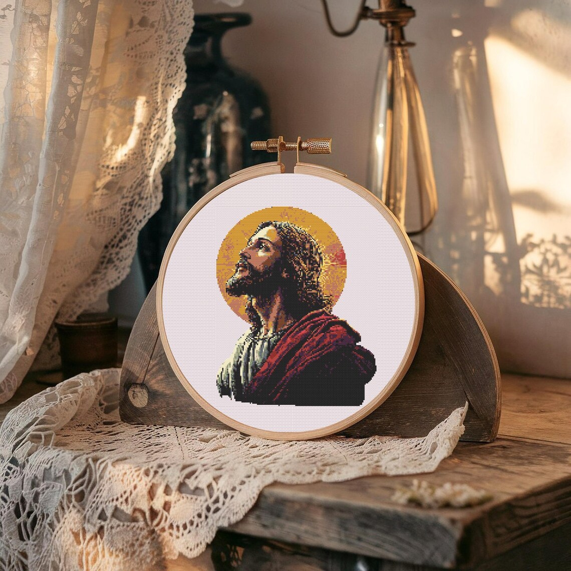 Jesus Cross Stitch Pattern – Religious Christian Embroidery (PDF ...
