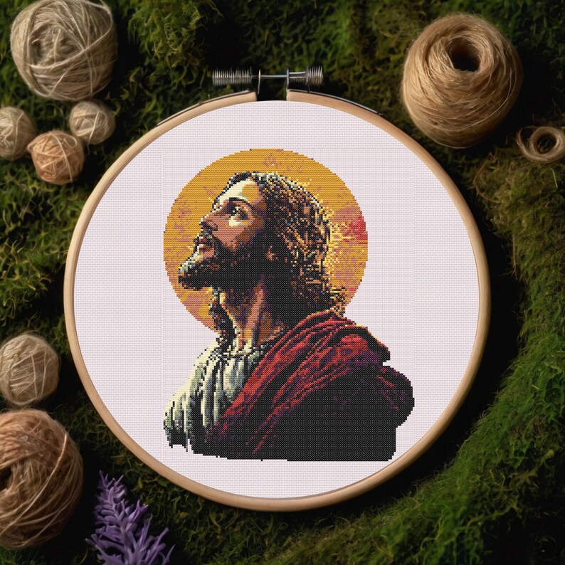 Jesus Cross Stitch Pattern – Religious Christian Embroidery (PDF ...