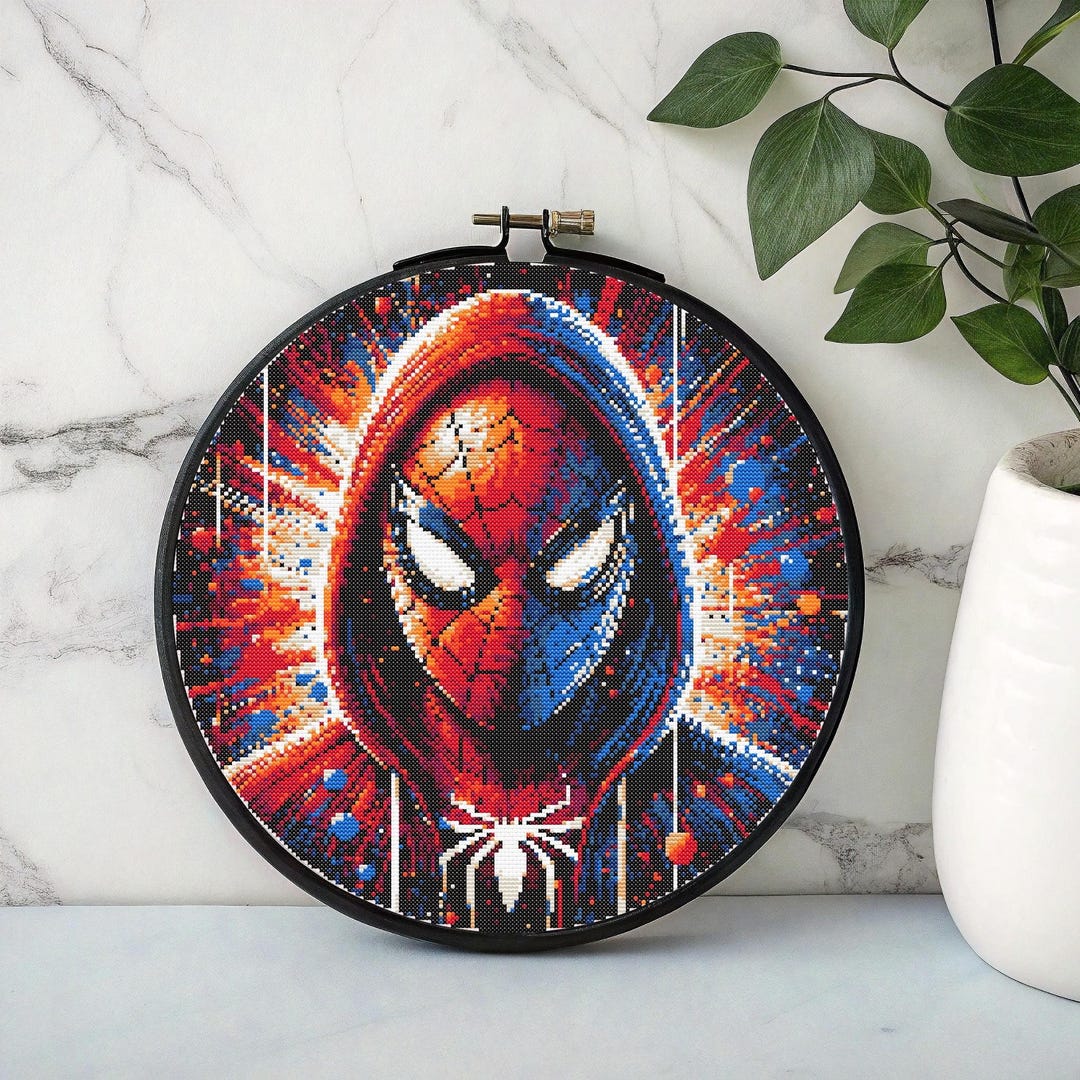 Spiderman Cross Stitch Pattern PDF - Marvel Cross Stitch Pattern PDF ...