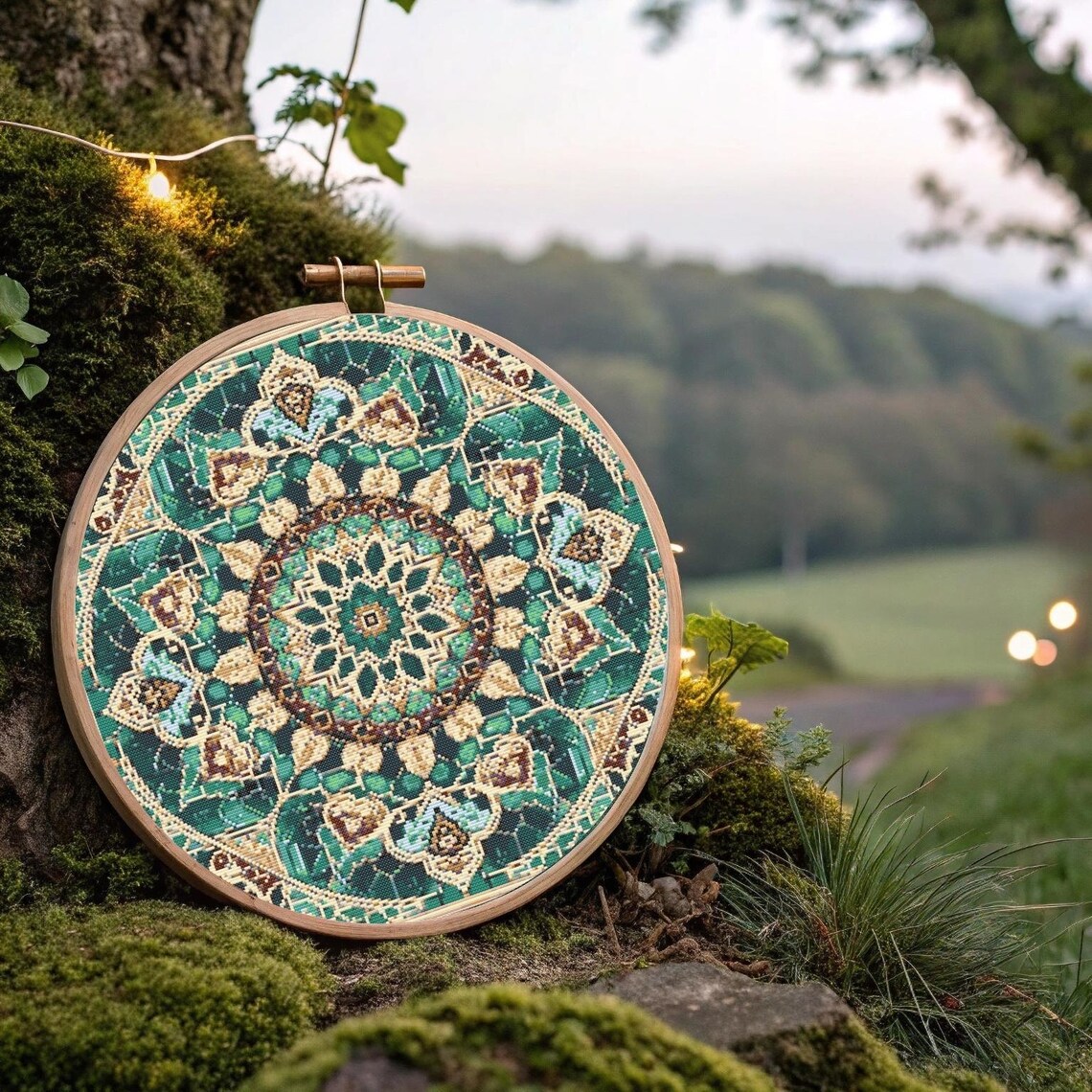 Turkish Carpet Cross Stitch Pattern: Floral Mandala (PDF Pattern) - Etsy