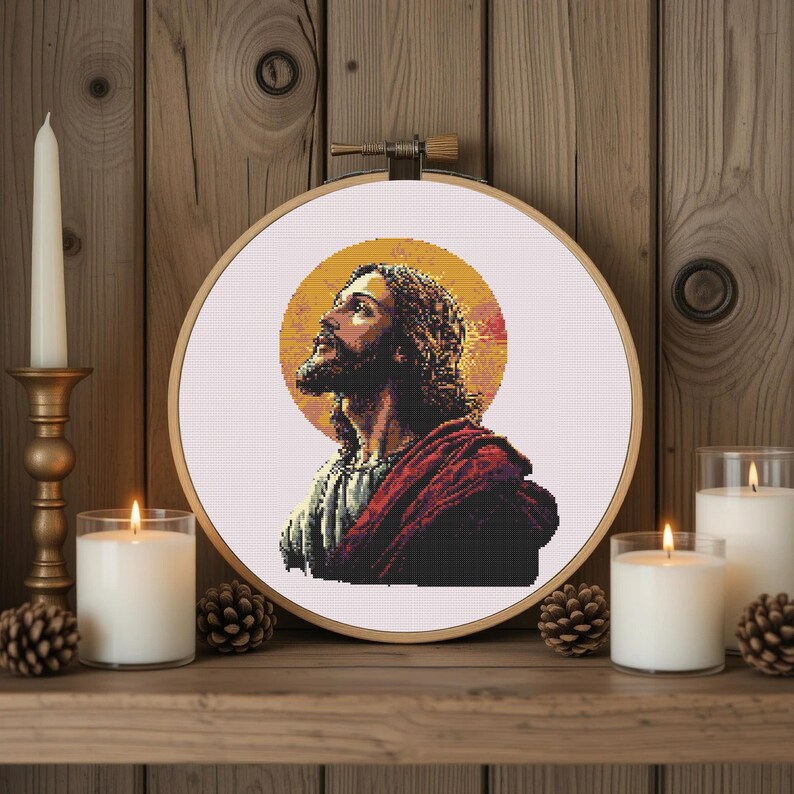 Jesus Cross Stitch Pattern – Religious Christian Embroidery (PDF ...
