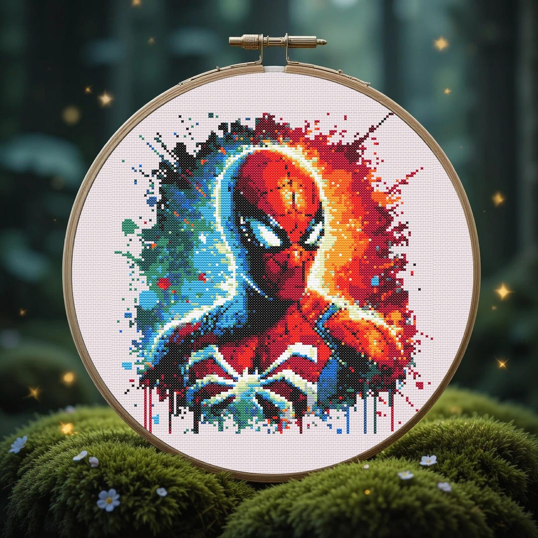Spiderman Cross Stitch Pattern PDF, Instant Download, Spiderman Cross ...
