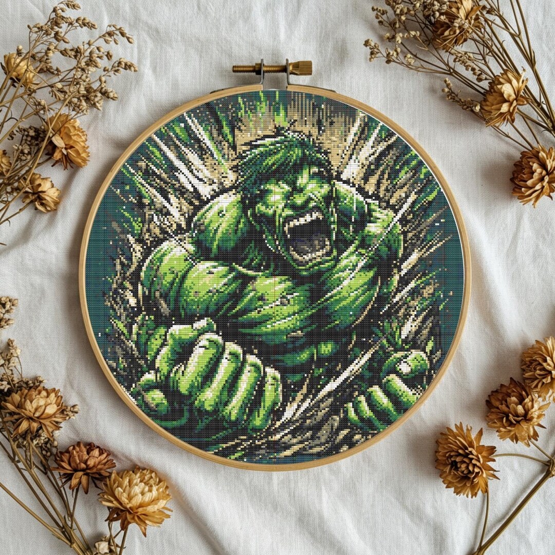 Hulk Cross Stitch Pattern, Marvel Superhero (PDF Pattern) - Etsy