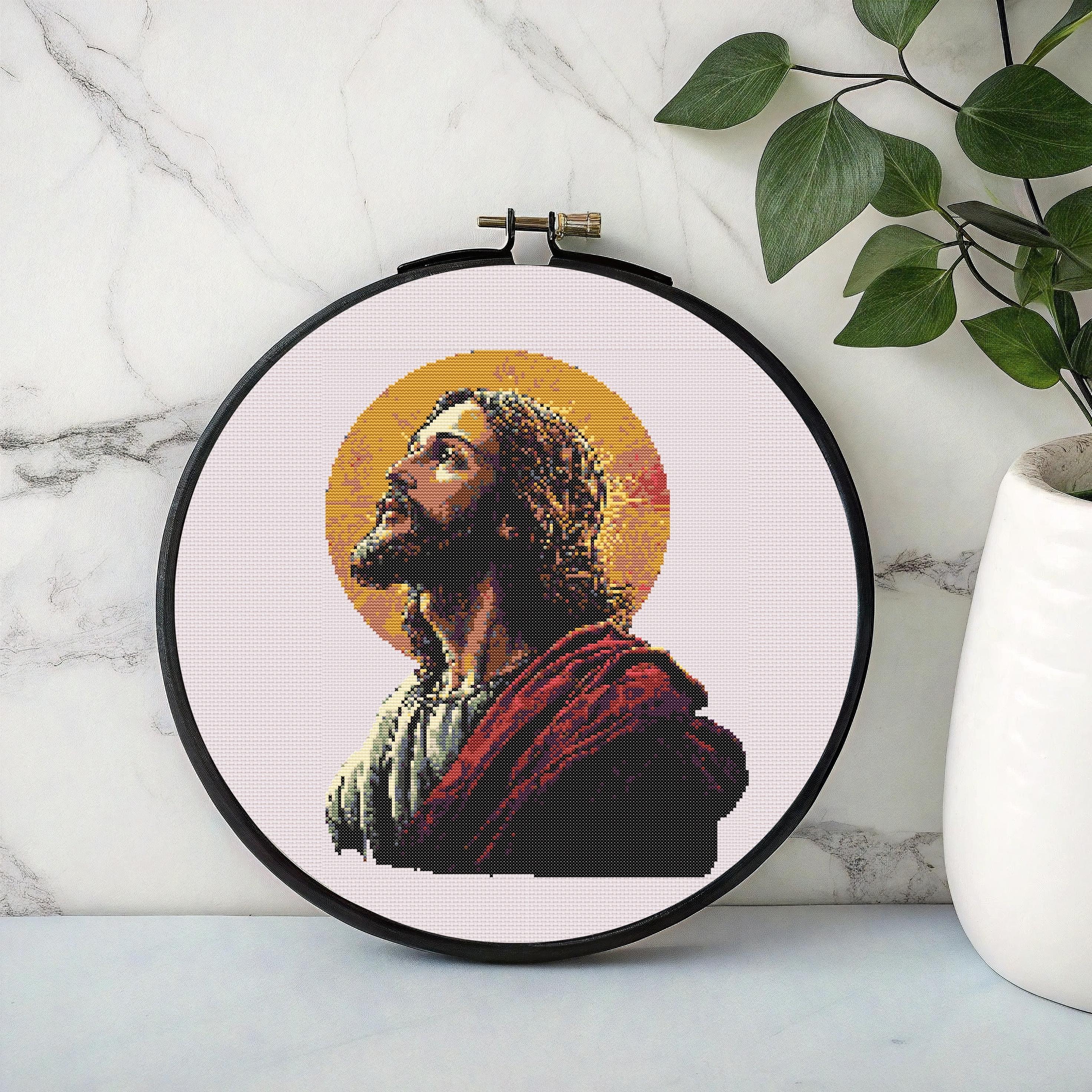 Jesus Cross Stitch Pattern – Religious Christian Embroidery (PDF ...